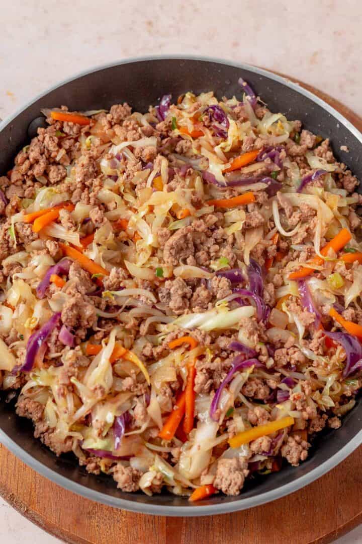 Low-Carb Inside Out Egg Roll - The Yummy Bowl