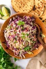Quick Mexican Coleslaw (with Cilantro Lime Dressing!) - The Yummy Bowl