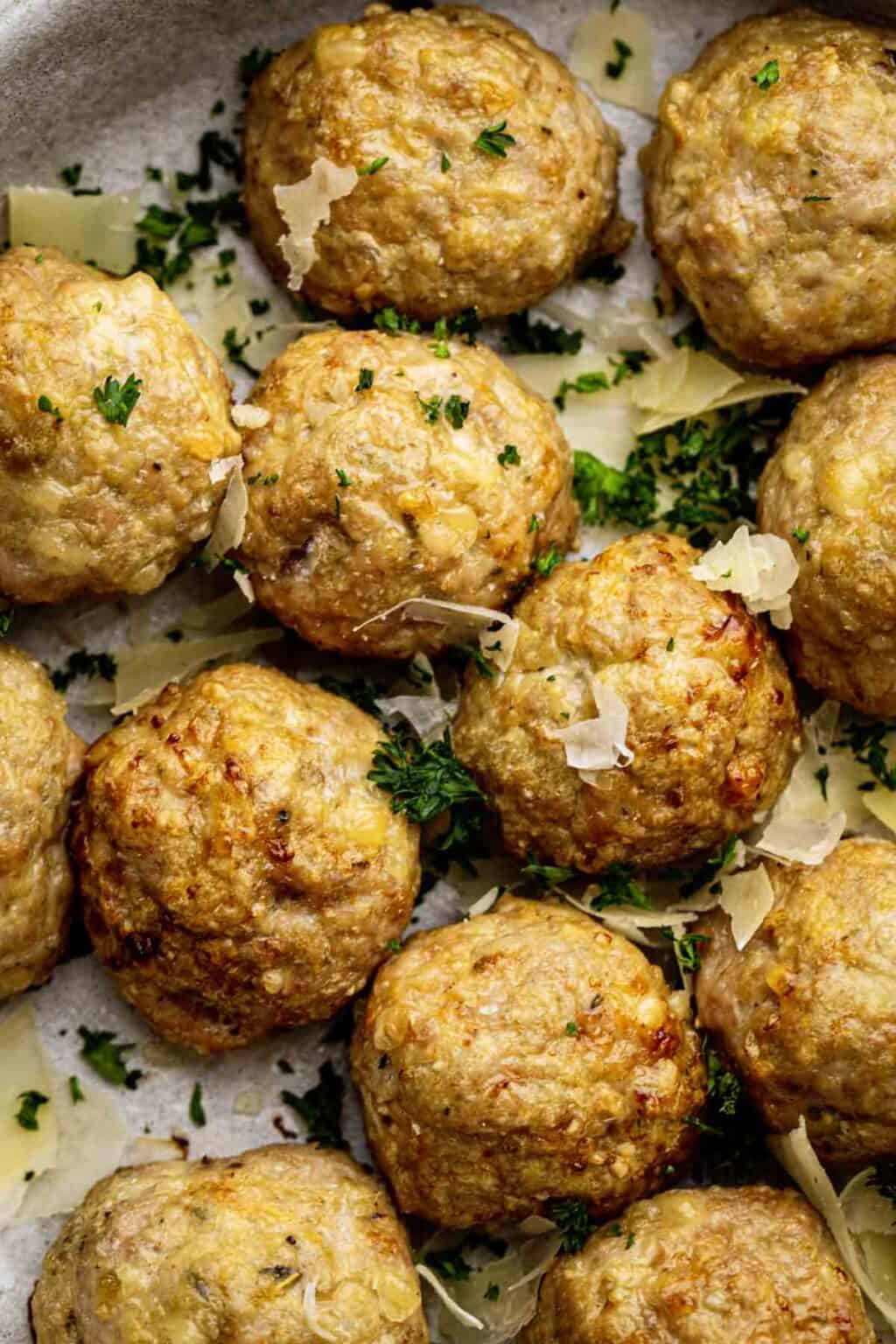 Italian Parmesan Baked Turkey Meatballs