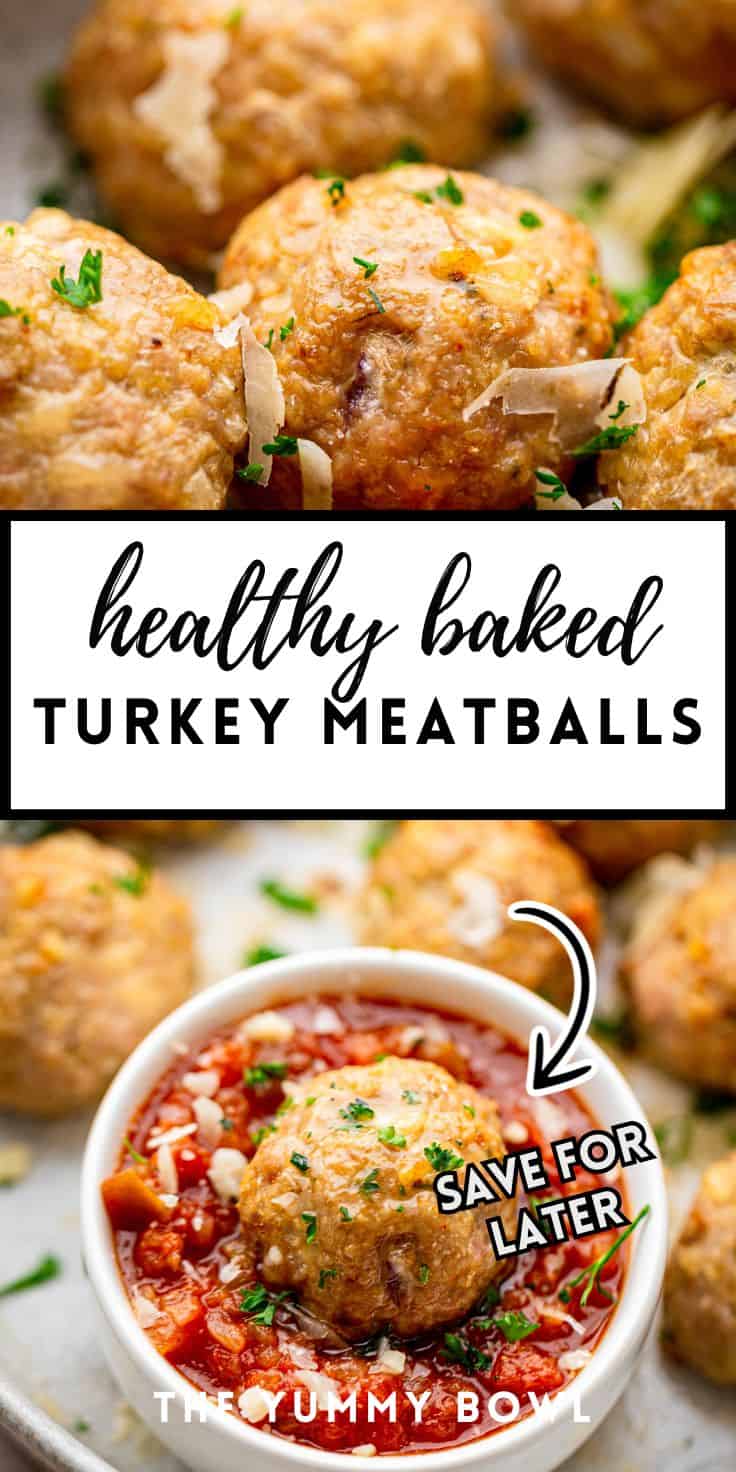 Italian Parmesan Baked Turkey Meatballs