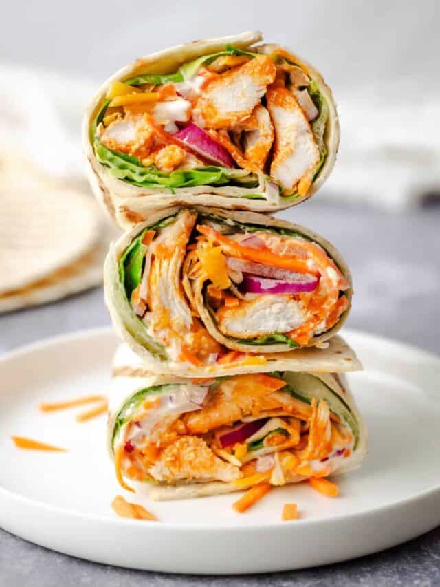 Perfect Fried Spicy Chicken Wrap for a Quick Dinner - The Yummy Bowl