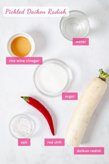 Pickled Daikon Radish (Quick 3 Ingredient Recipe!) - The Yummy Bowl