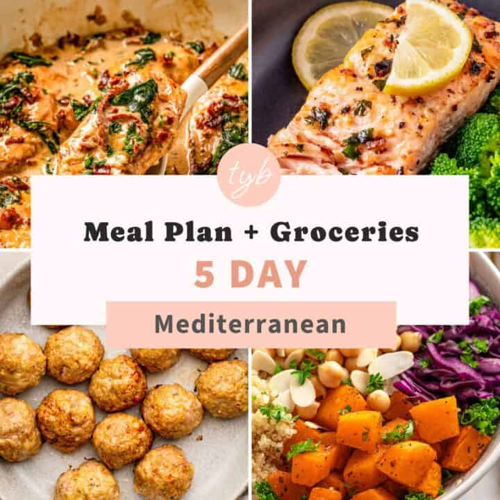 5-Day Easy Mediterranean Meal Plan for Busy Weeknights