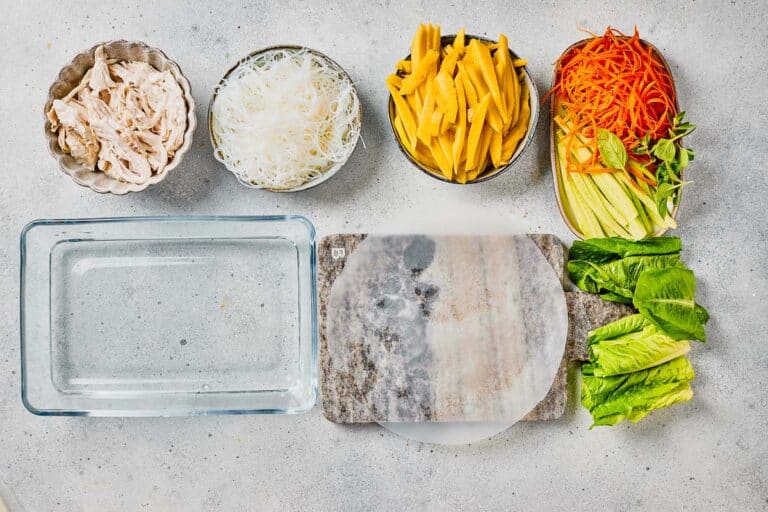 Healthy & Homemade Chicken Spring Rolls with Noodles