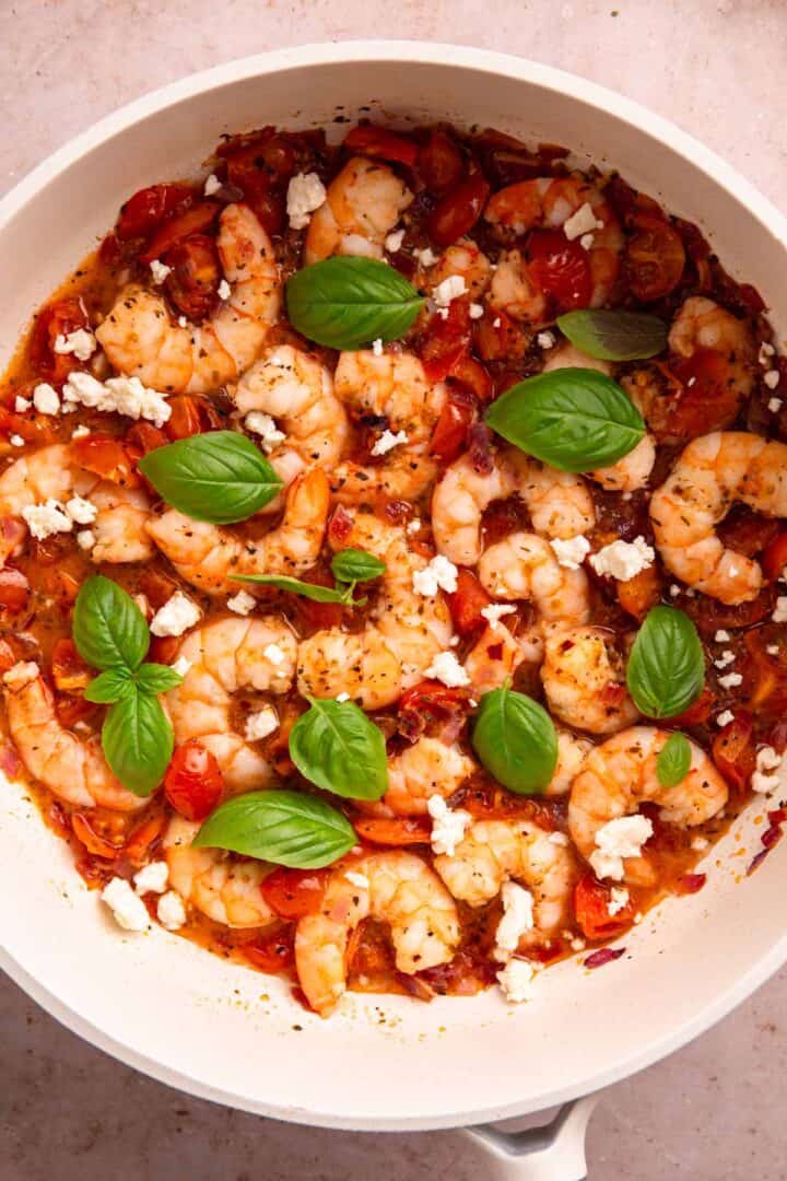 20-Minute Easy Shrimp with Tomatoes and Basil