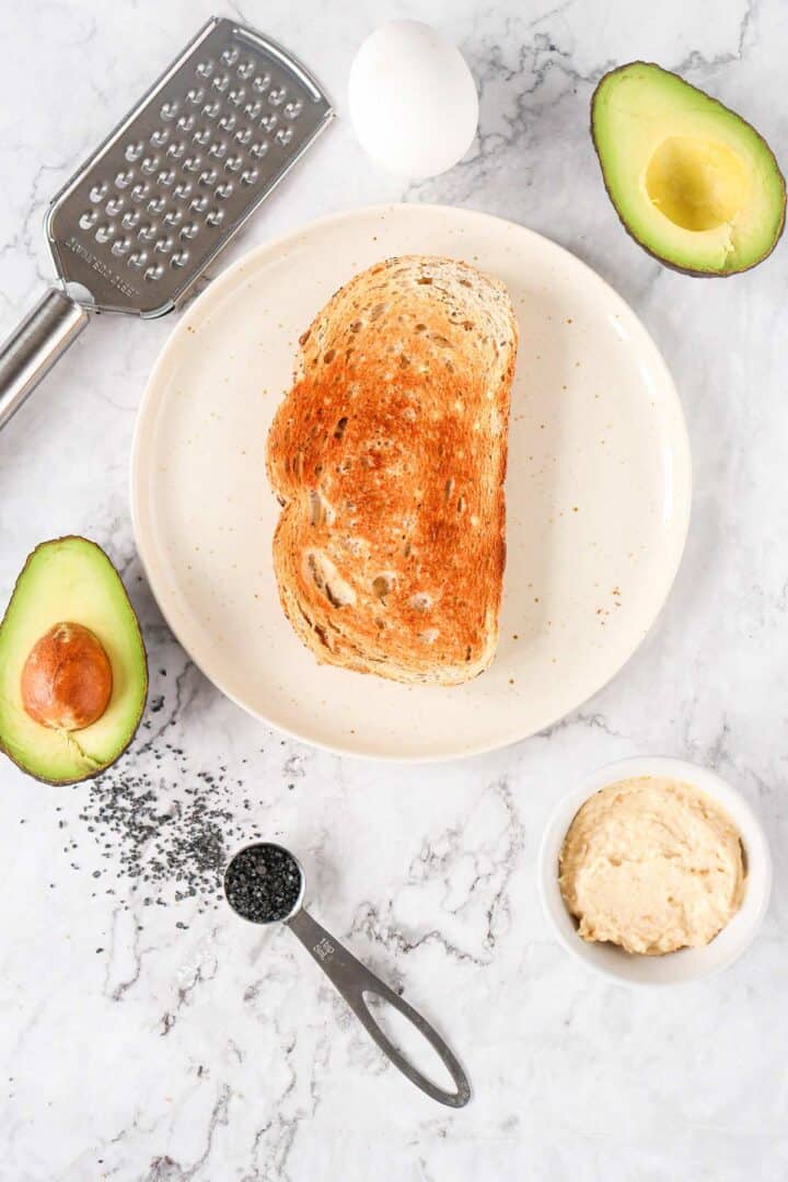 EASY Grated Egg Avocado Toast