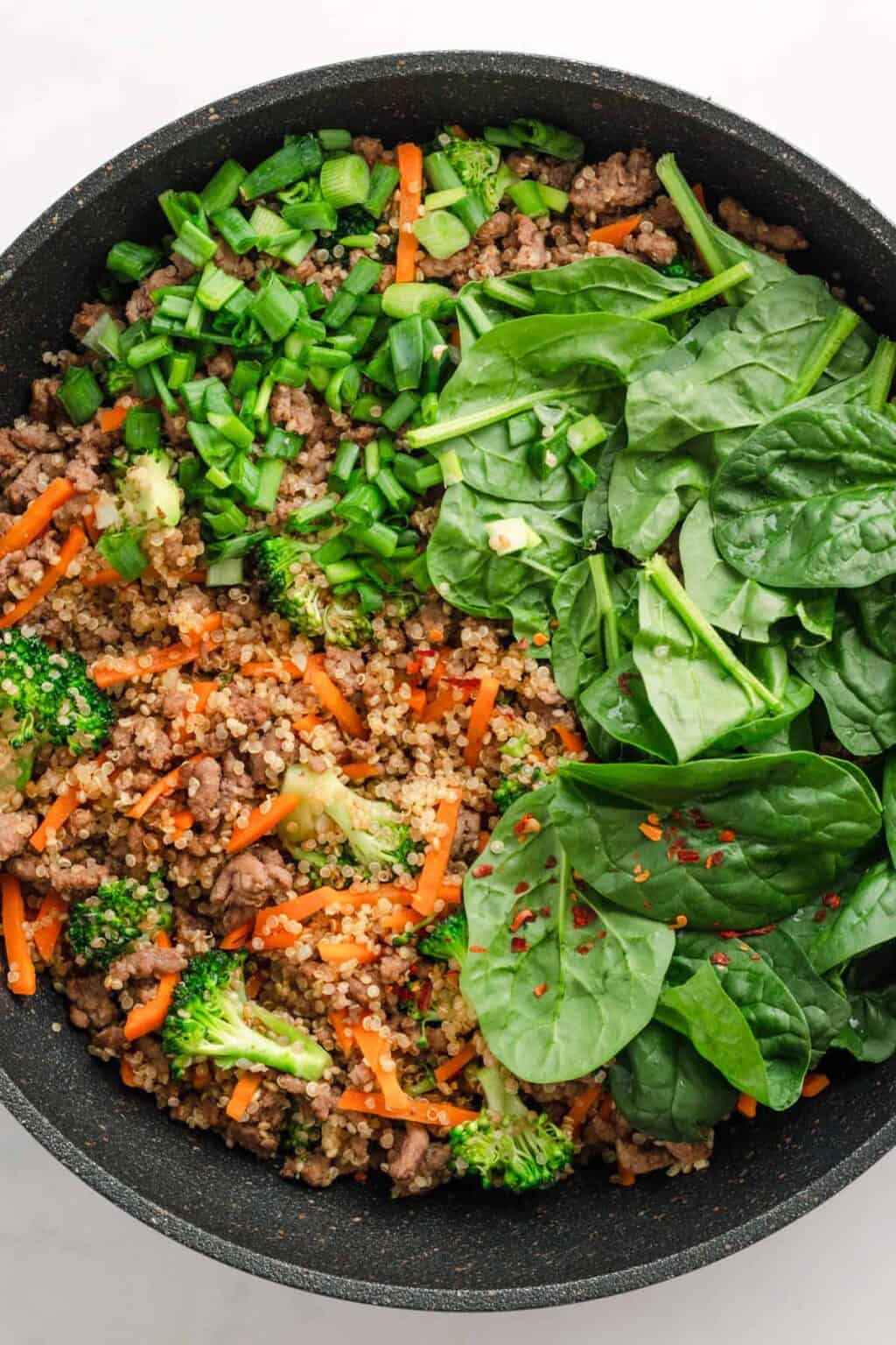 Ground Beef and Quinoa Skillet With Vegetables