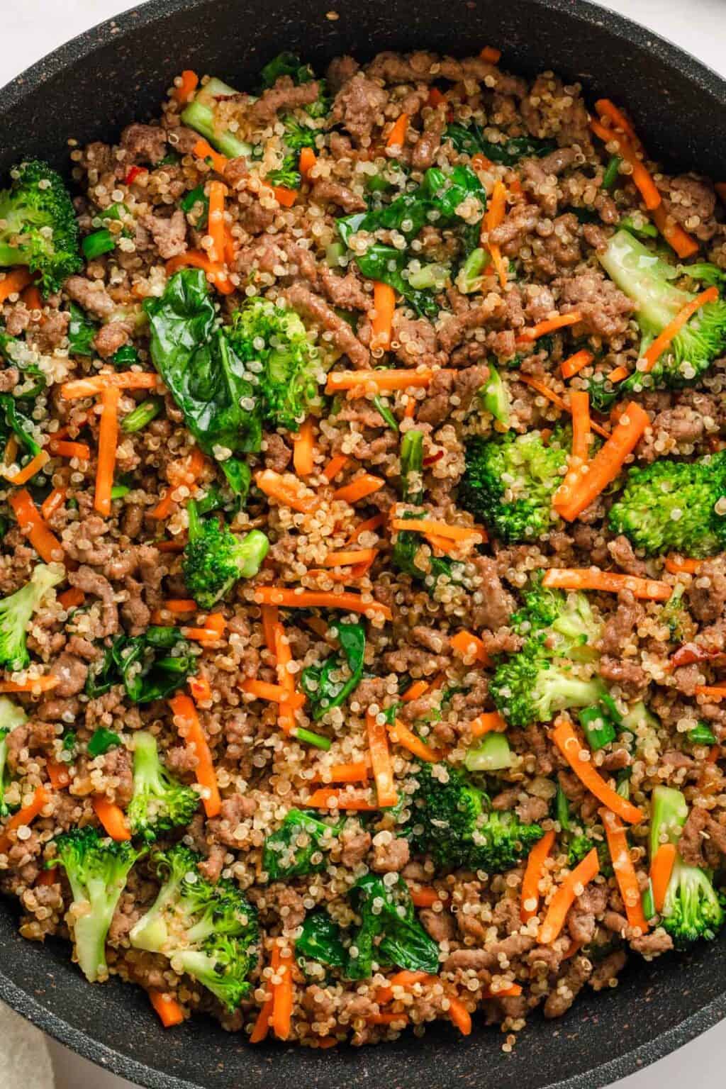 Ground Beef and Quinoa Skillet With Vegetables