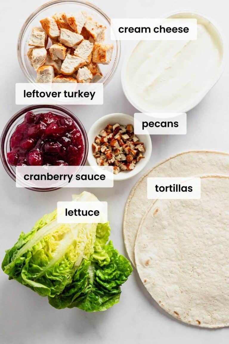 Leftover Turkey Wrap (with Lettuce and Cranberry Sauce) - The Yummy Bowl