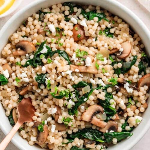 25 Minute Easy Israeli Style Couscous Skillet