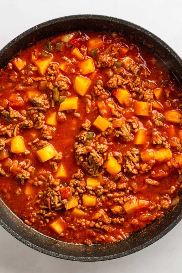 Mexican Beef Picadillo - The Yummy Bowl