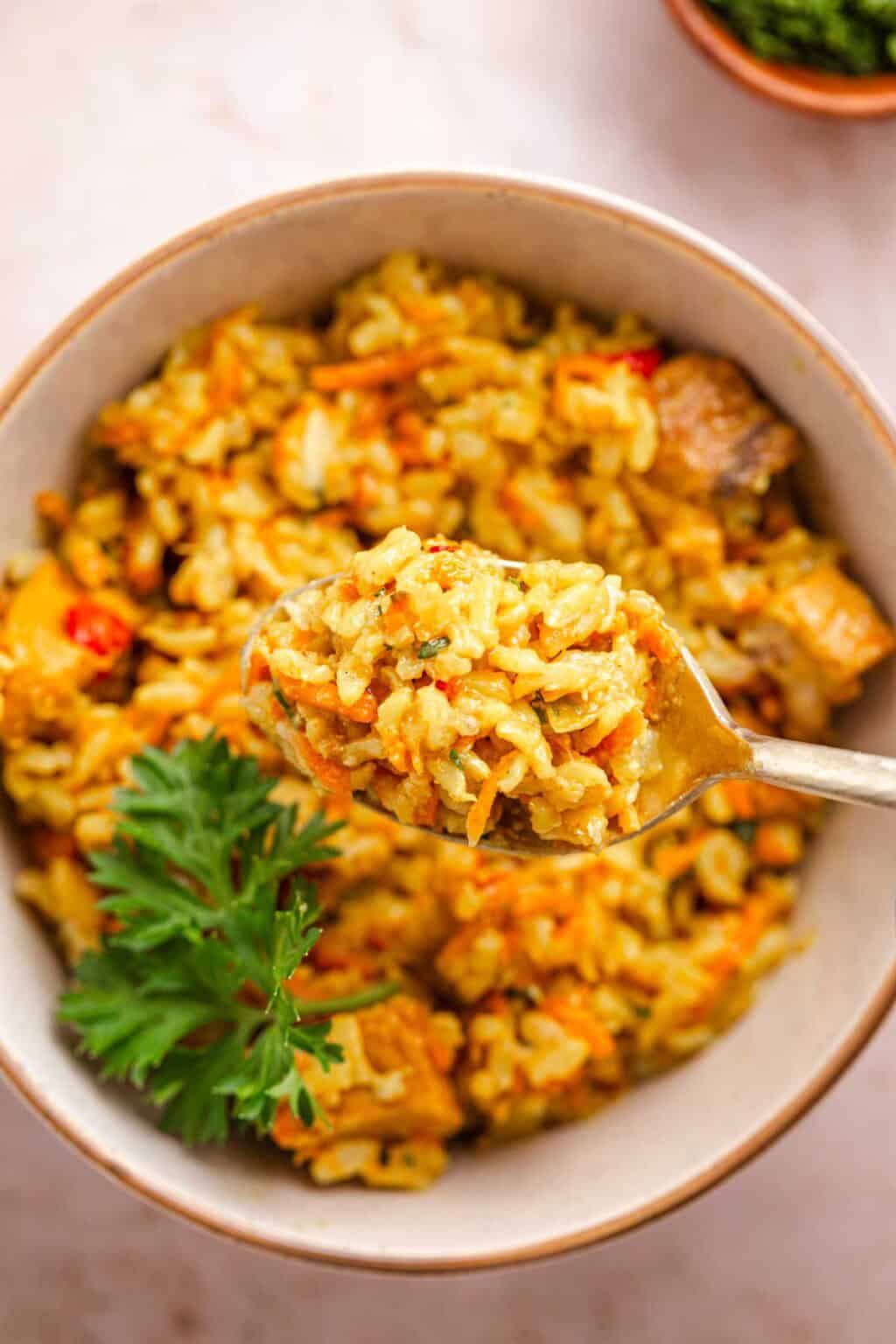 Healthy Pork Rice Pilaf (Rice Plov)