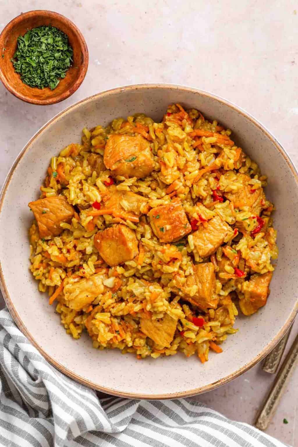 Healthy Pork Rice Pilaf (Rice Plov)