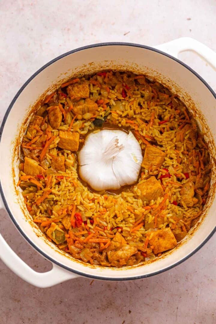 Healthy Pork Rice Pilaf (Rice Plov)