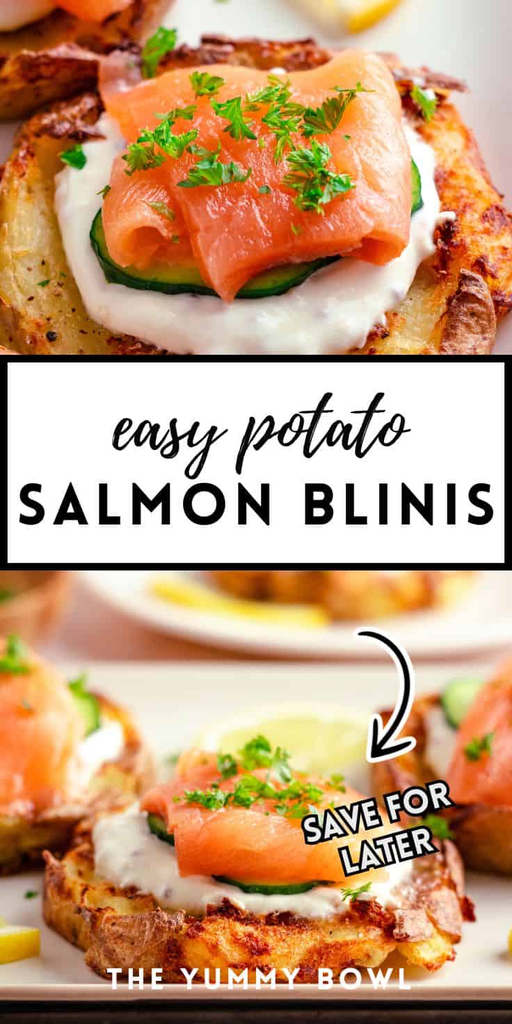 Crispy Potato Salmon Blinis (With Creamy Sauce!)
