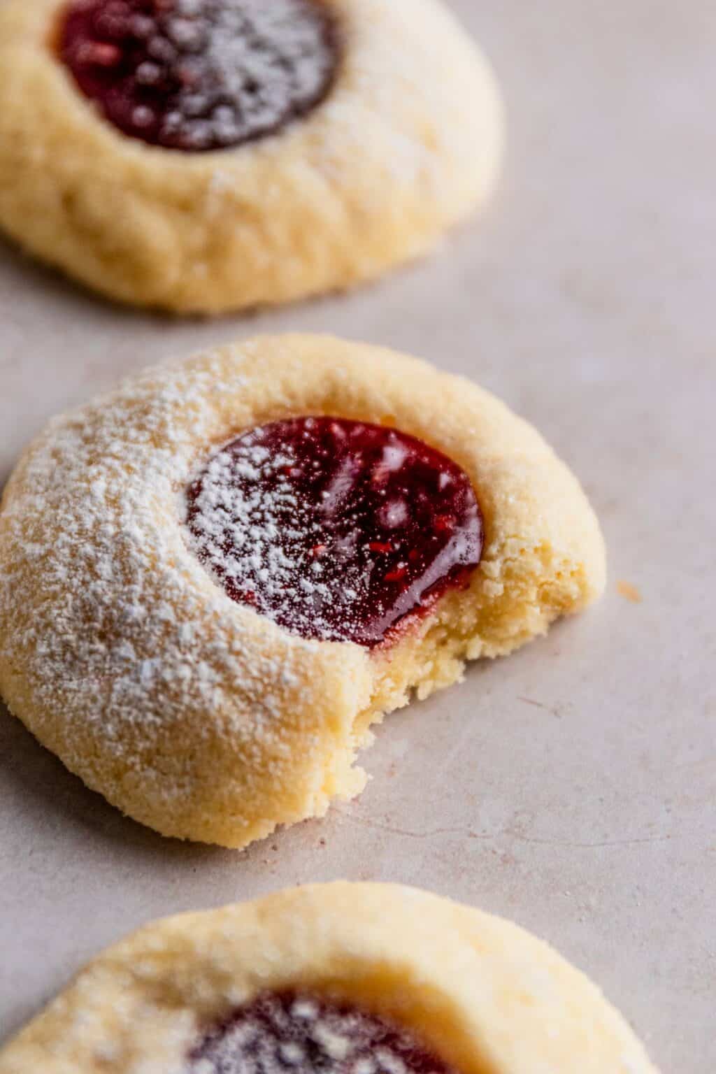 Raspberry Thumbprint Cookies - The Yummy Bowl