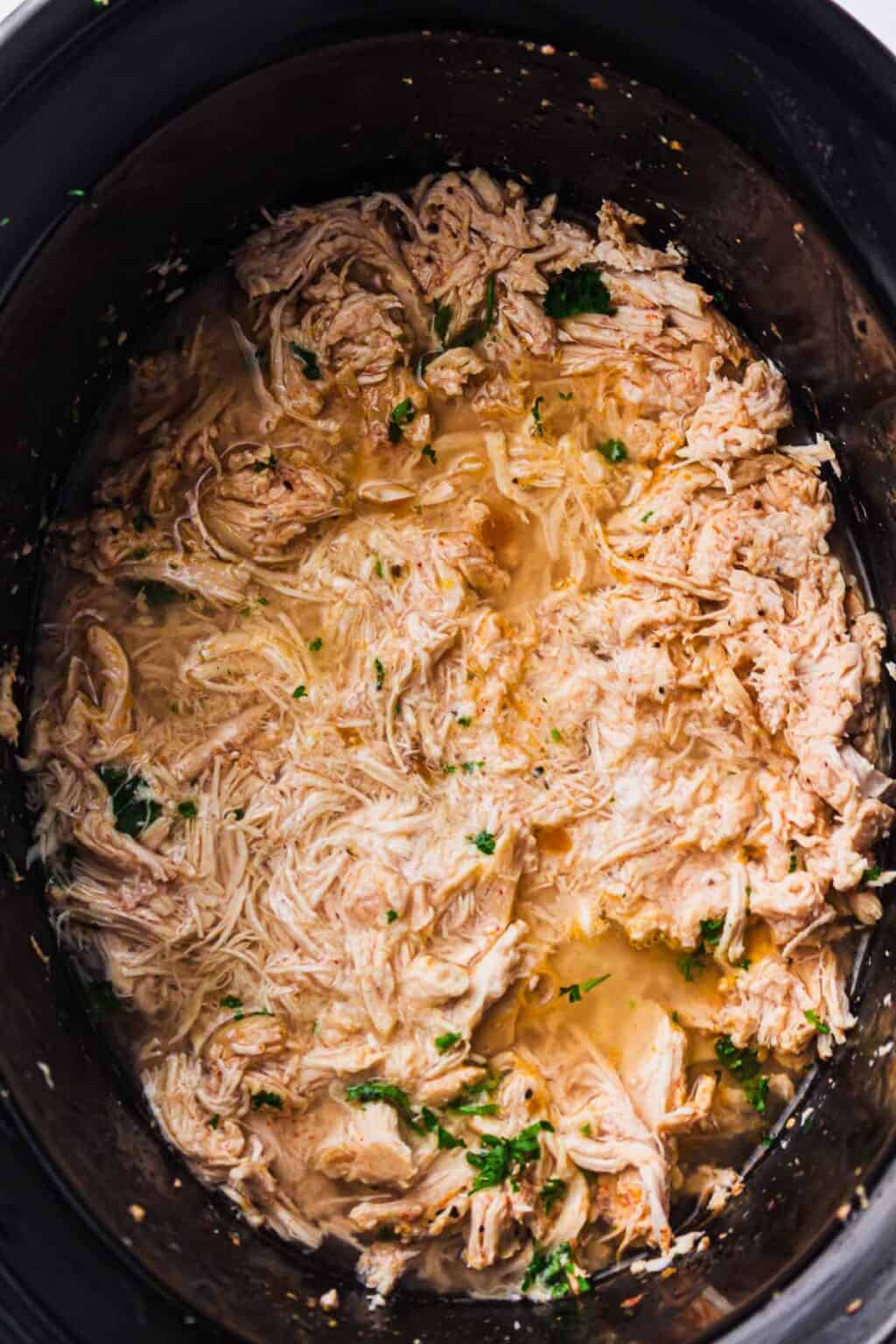 Slow Cooker Shredded Chicken for Meal Prep - The Yummy Bowl