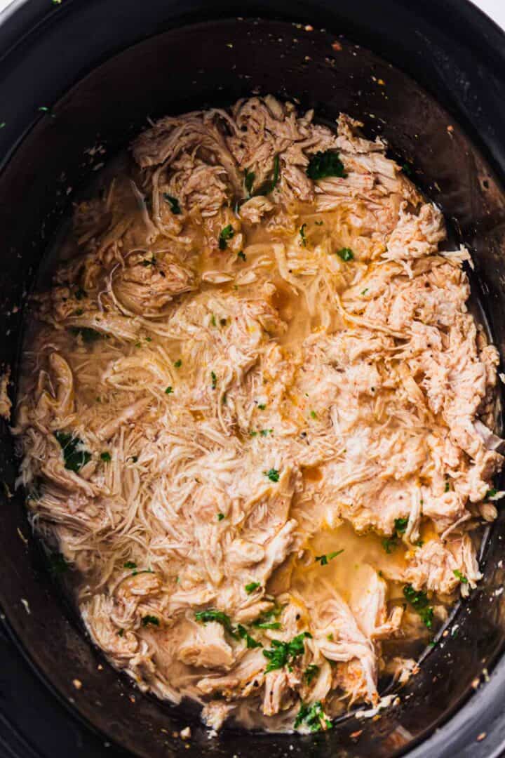 Slow Cooker Shredded Chicken for Meal Prep - The Yummy Bowl