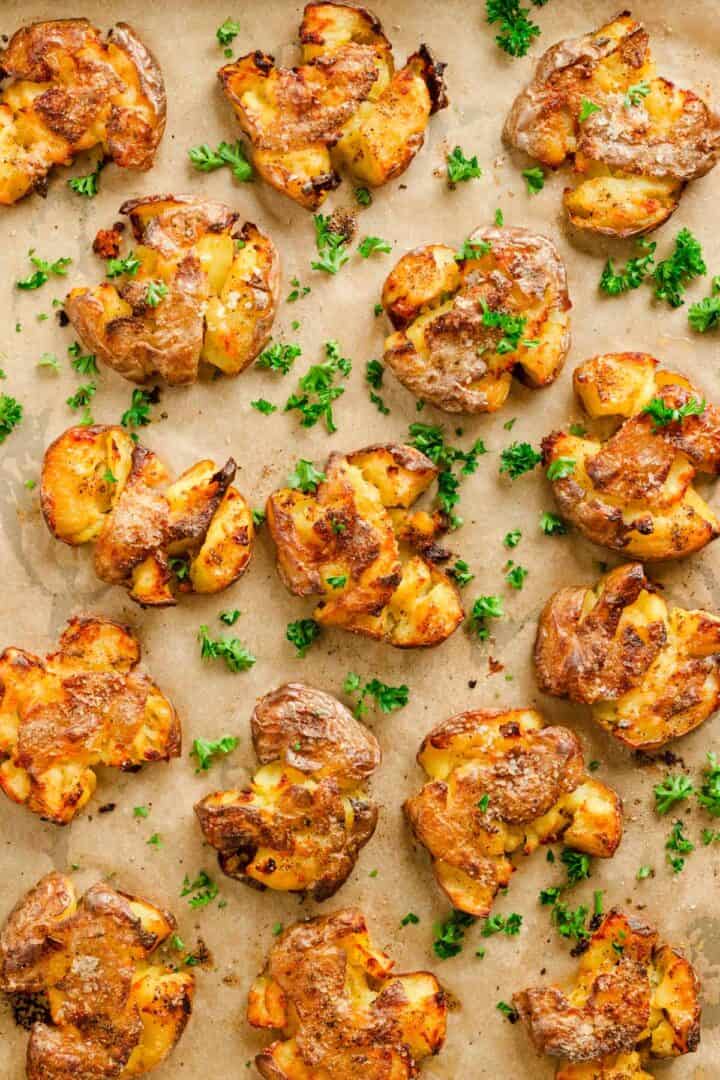Crispy Smashed Potato Bites - The Yummy Bowl