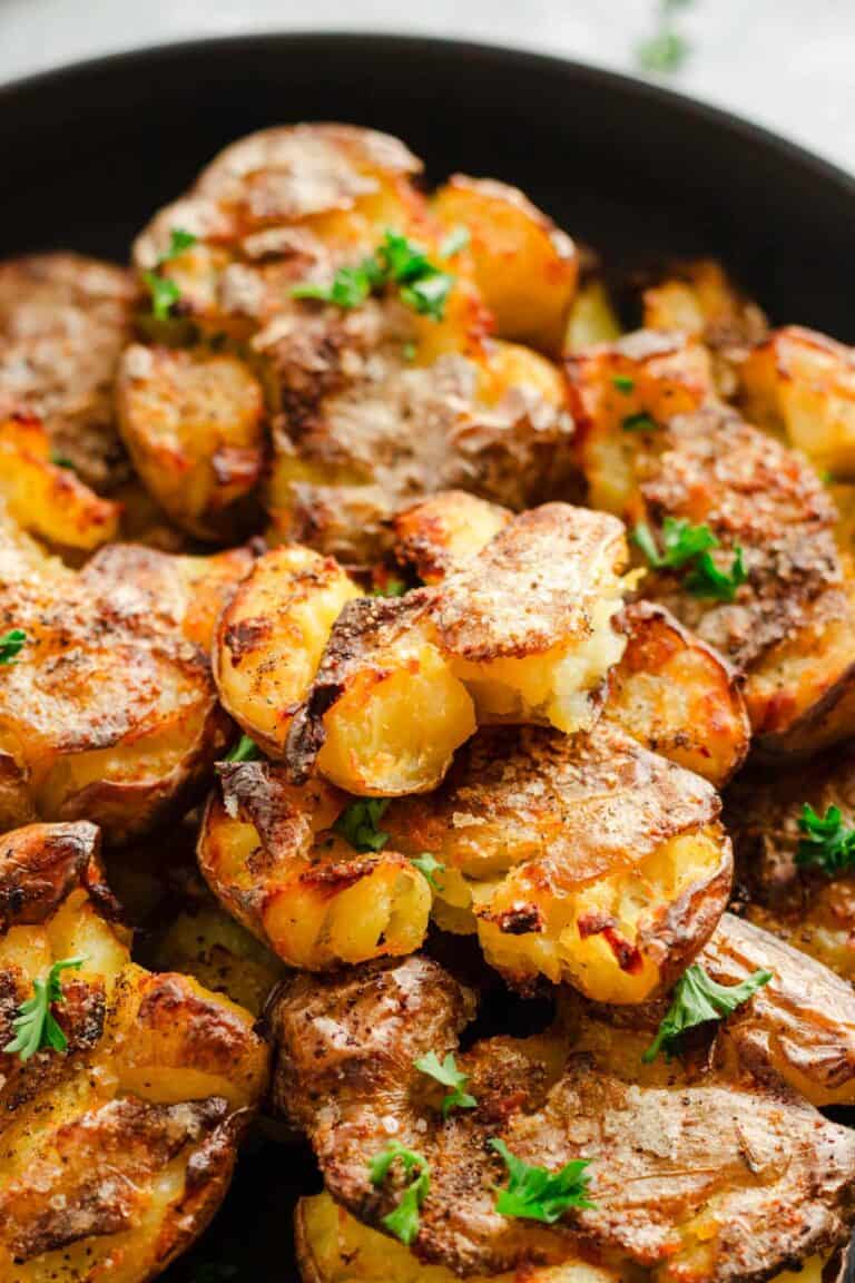 Crispy Smashed Potato Bites - The Yummy Bowl