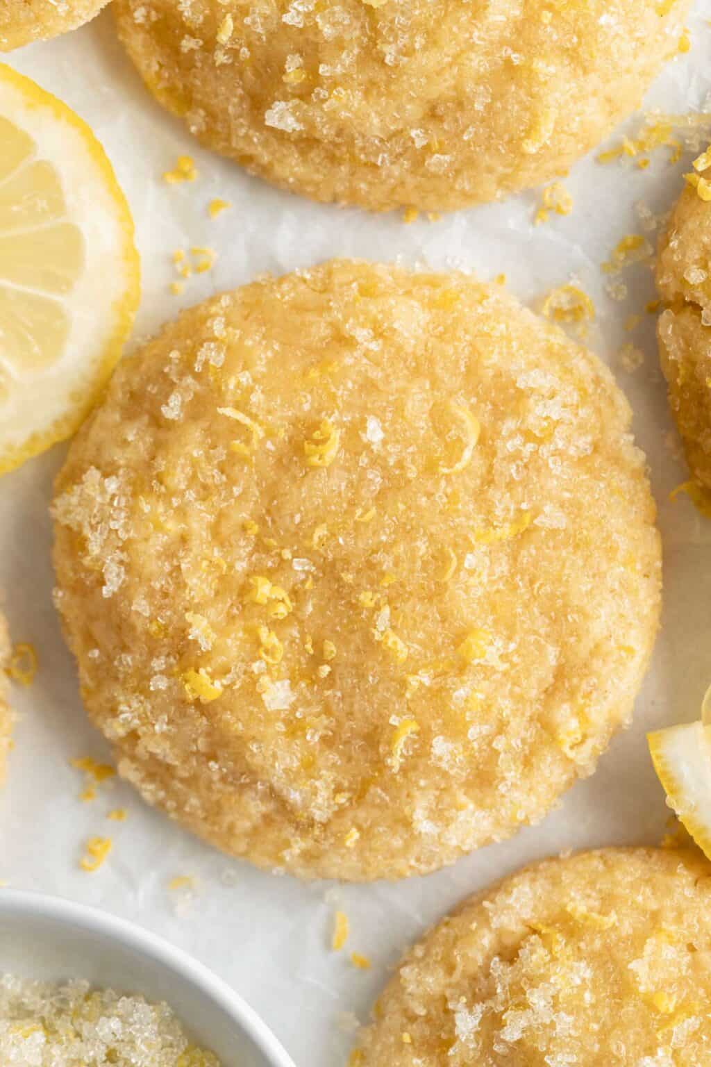 Soft Lemon Sugar Cookies With Lemon Sugar Coating