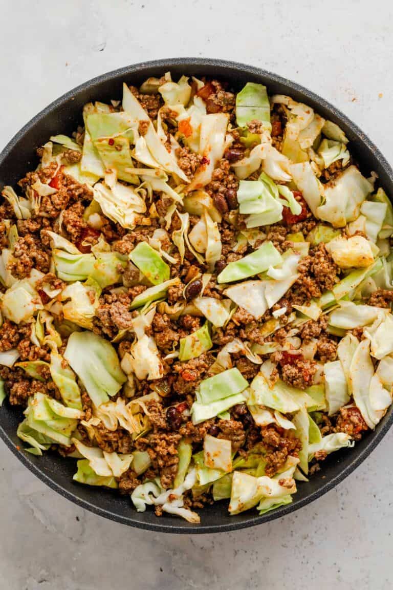 Low Carb Cabbage Taco Skillet (Keto-Friendly) - The Yummy Bowl