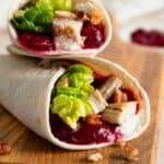 Leftover Turkey Wrap (with Lettuce and Cranberry Sauce) - The Yummy Bowl