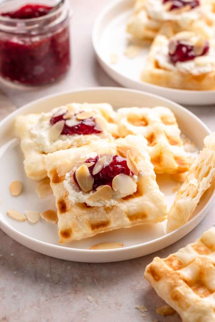 Easy Puff Pastry Waffles (15-Minutes!)