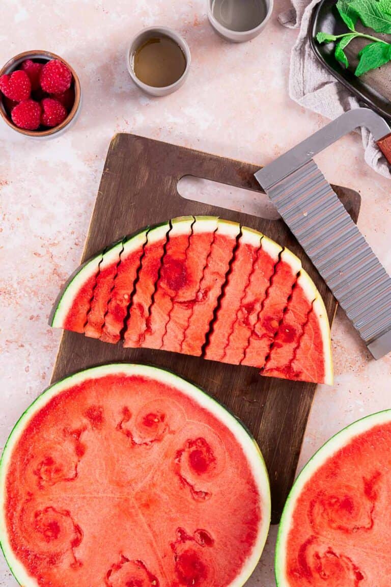 Watermelon Fries (With Berry Yogurt Dip)